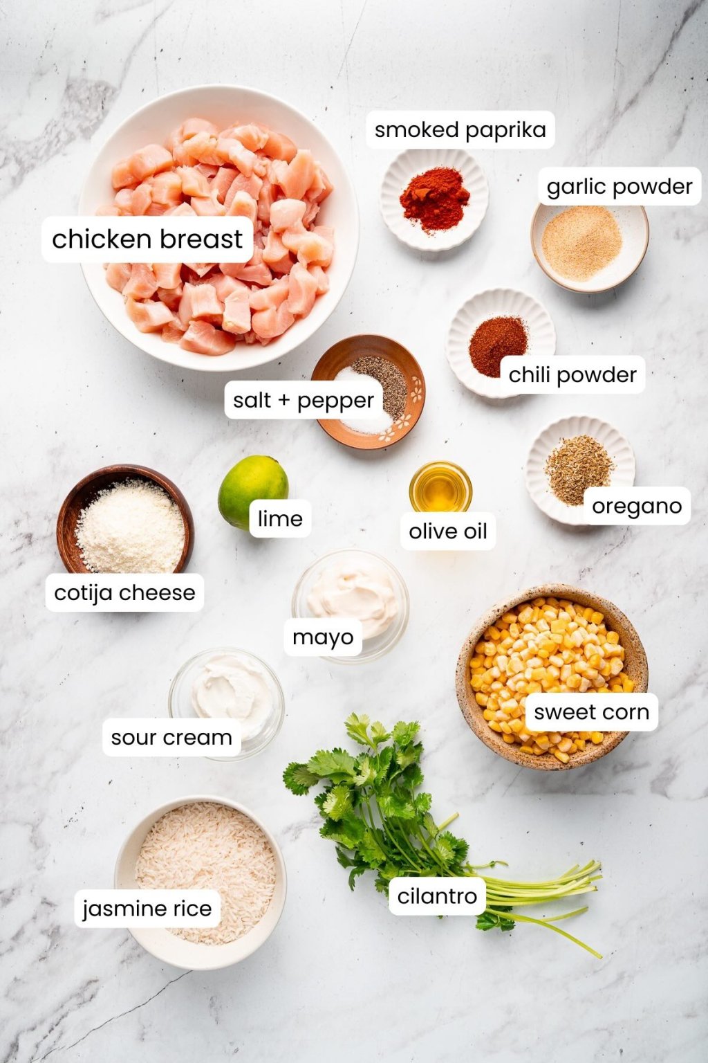 Street Corn Chicken Rice Bowls
