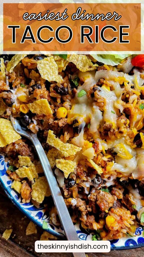 Taco Rice (one pot and ready in under 25 minutes!)